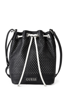Guess Womens Canaan Perforated Bucket Bag Ebay