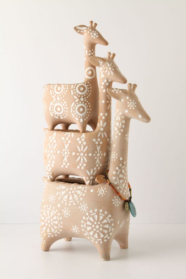 Giraffe Stack Pots, Taupe | Anthropologie