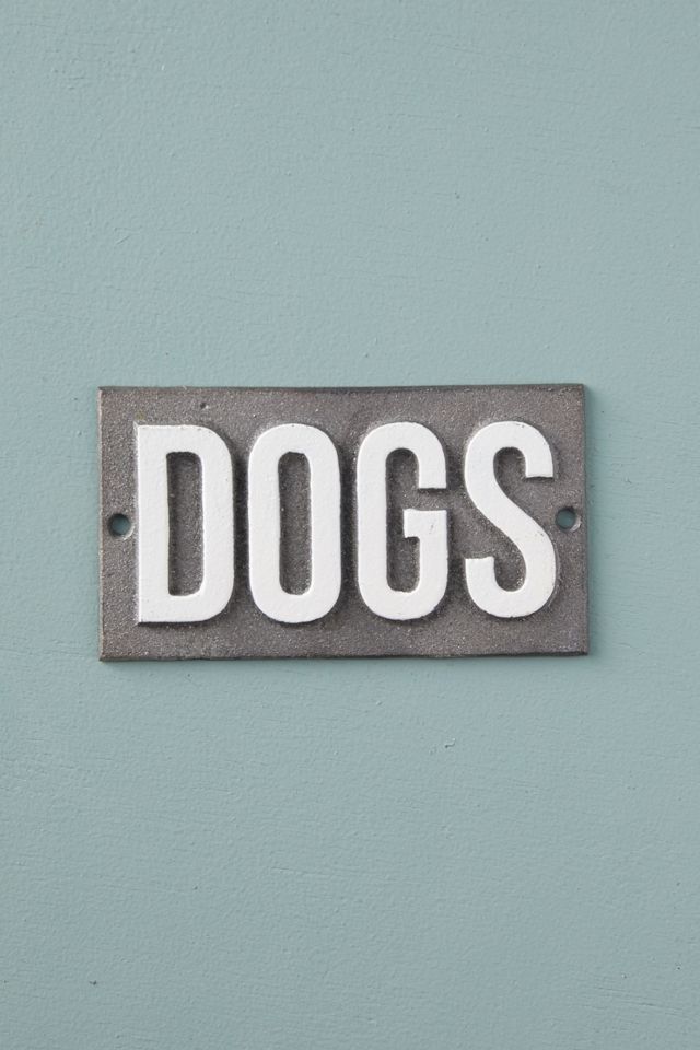 Cast Iron Dogs Sign | Anthropologie