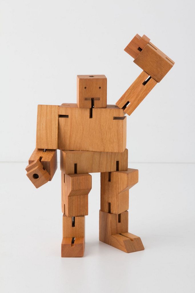 Cube-Bot Wooden Toy | Anthropologie