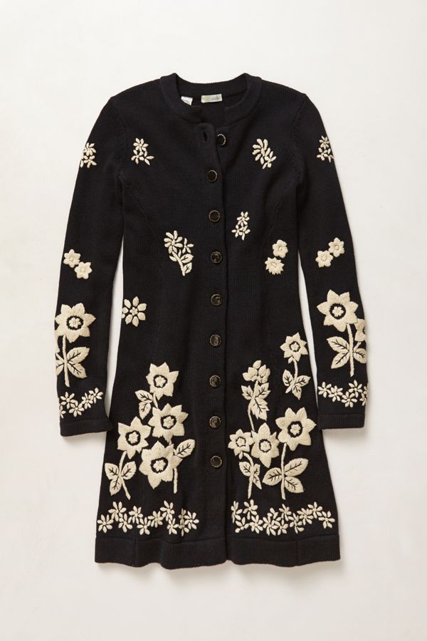 Archival Collection: Embroidered Sweater Coat | Anthropologie