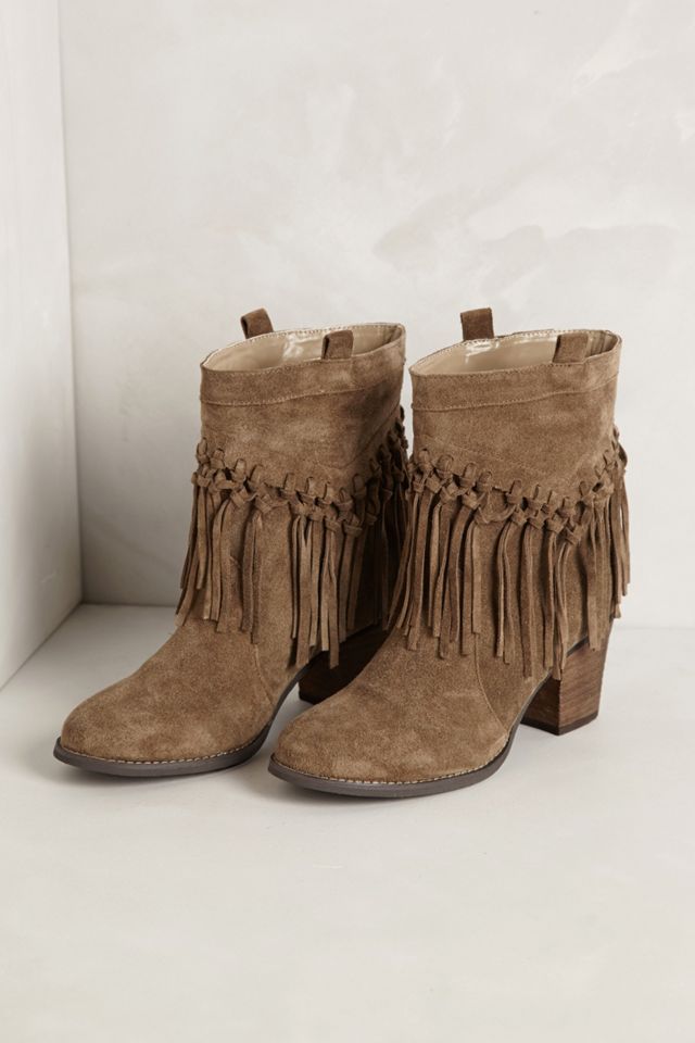 Knotted Fringe Booties | Anthropologie
