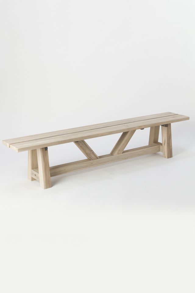 Braced Teak Bench, 7 Foot | Anthropologie