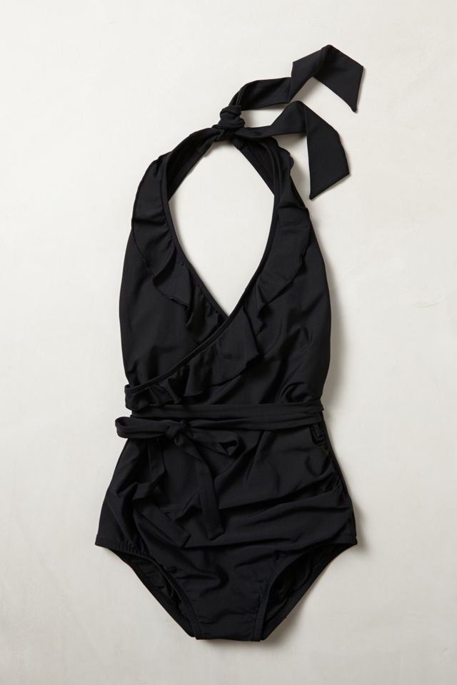Ruffled Halter One-Piece | Anthropologie