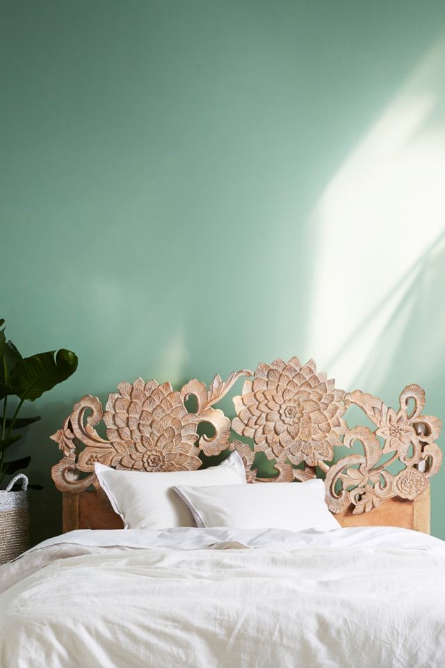 Handcarved Lotus Bed | Anthropologie