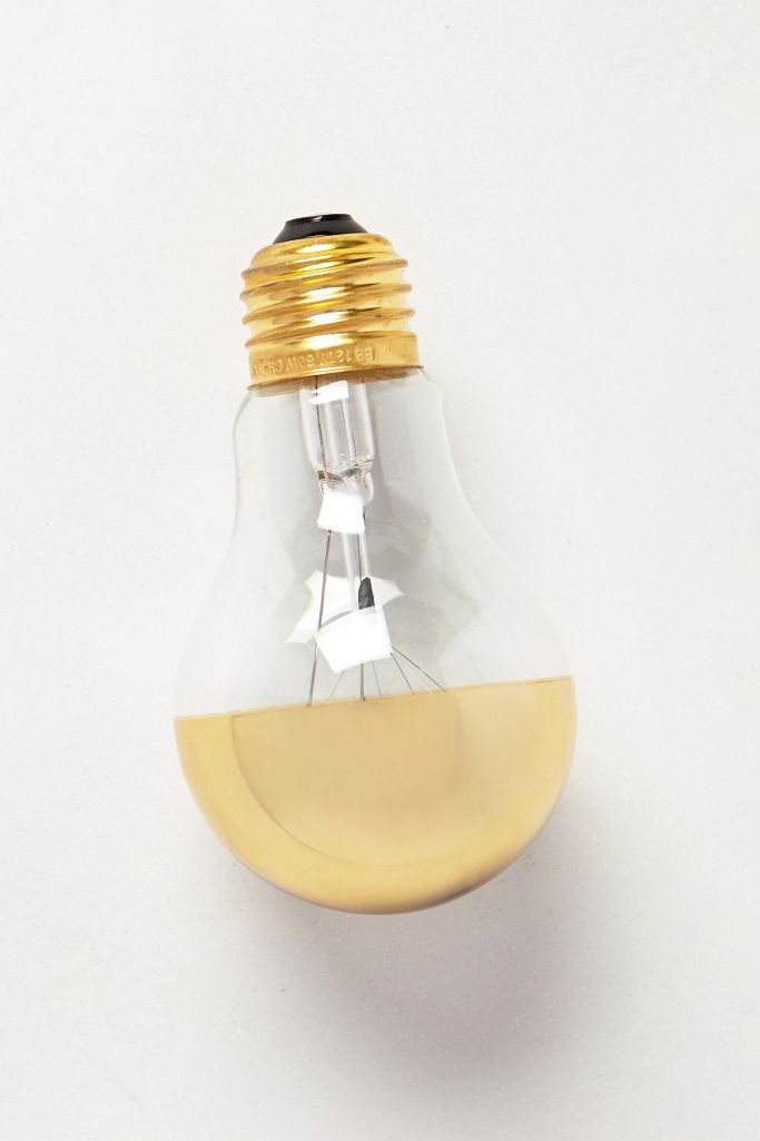 Half Gold Light Bulb | Anthropologie