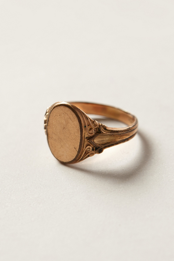 Vintage Blank Signet Ring | Anthropologie