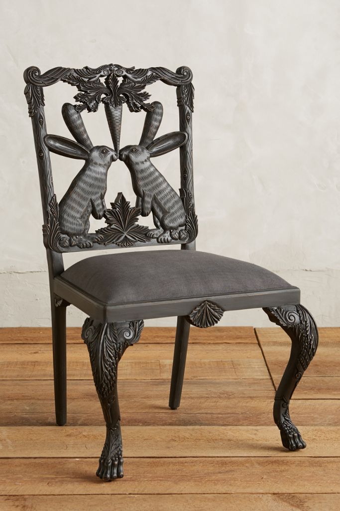 Handcarved Menagerie Rabbit Dining Chair | Anthropologie