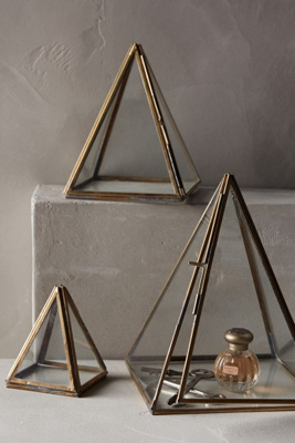 Glass Pyramid Display Cases | Anthropologie