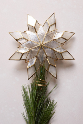 Capiz Star Tree Topper | Anthropologie