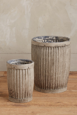 Ridged Iron Bin | Anthropologie