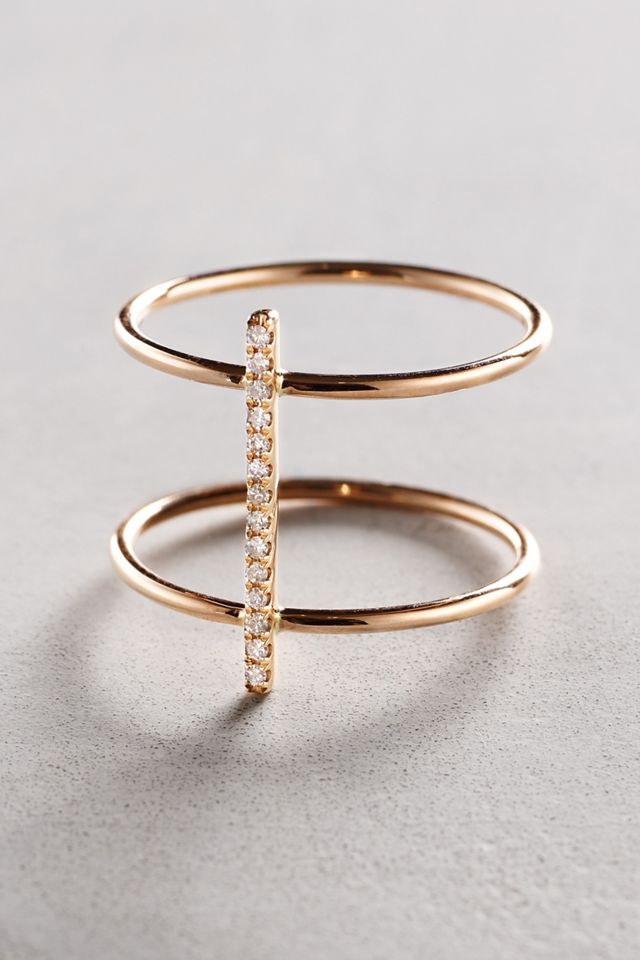 Diamond Cuff Ring in 14k Gold | Anthropologie