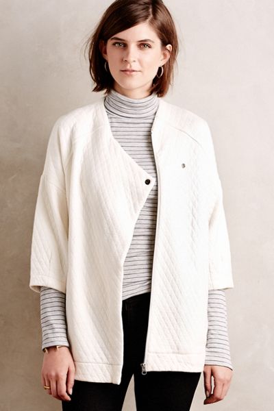 Quilted Ivory Jacket | Anthropologie
