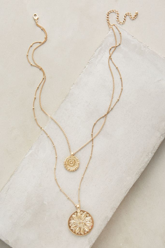 Layered Emblem Necklace | Anthropologie