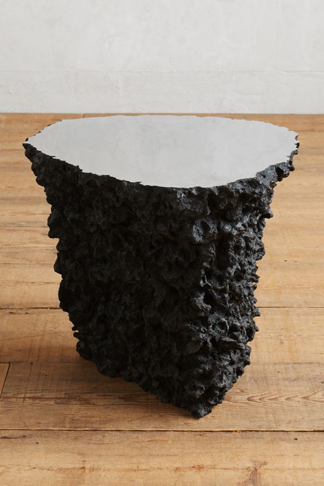 Lava Stone Side Table | Anthropologie