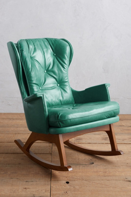 Premium Leather Finn Rocking Chair | Anthropologie