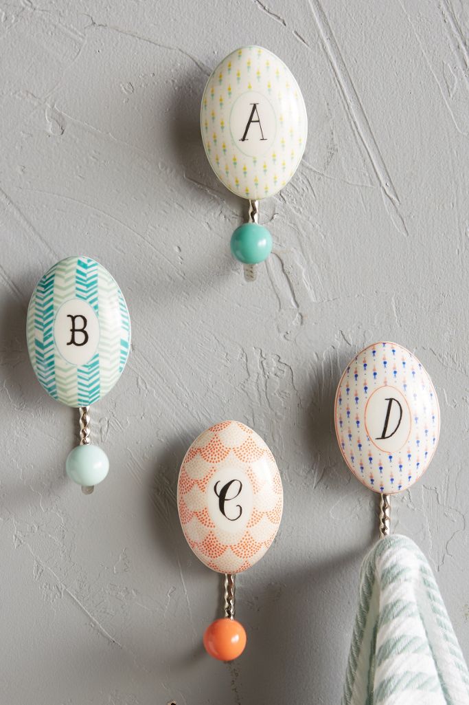 Whimsy Monogram Hook | Anthropologie