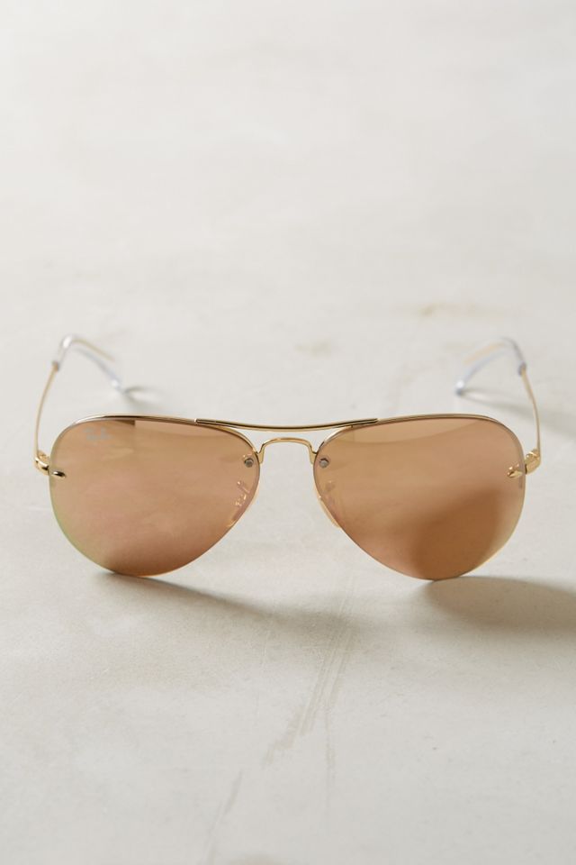 Ray-Ban Rimless Aviator Sunglasses | Anthropologie