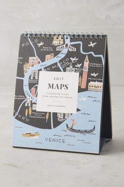 Maps 2017 Desk Calendar | Anthropologie