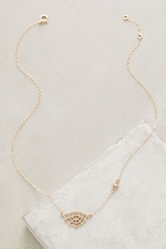 Diamond Web Pendant Necklace | Anthropologie