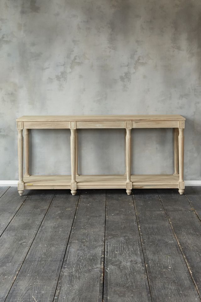 Knoll Teak Turned Leg Console | Anthropologie