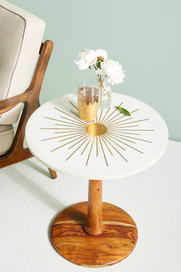 Brass Starburst Side Table | Anthropologie