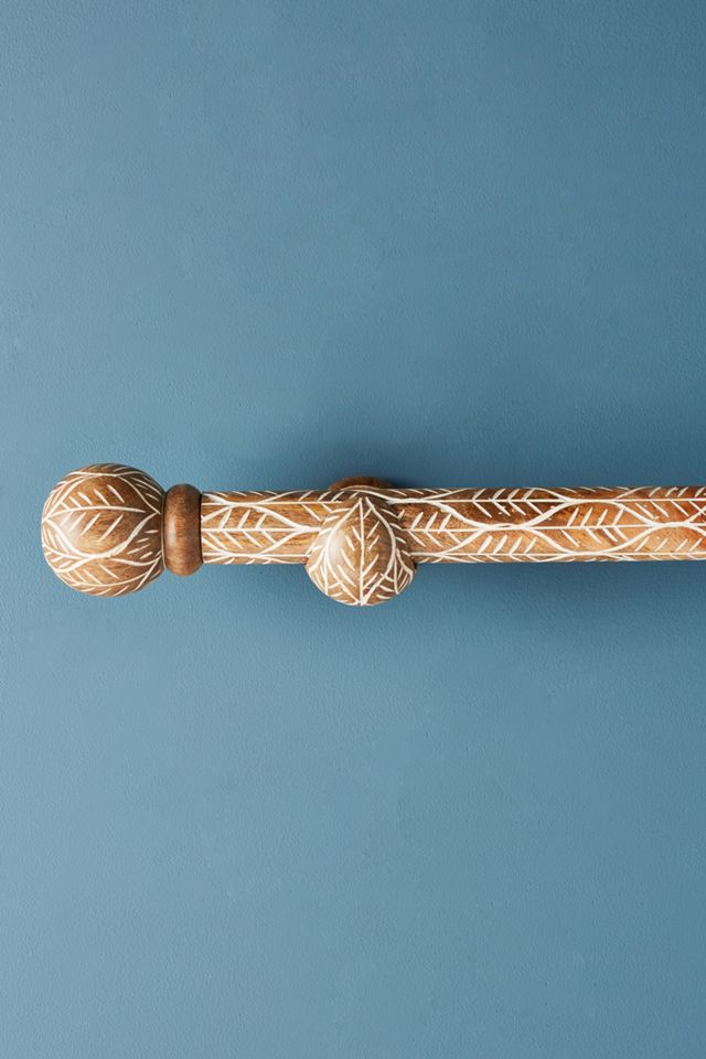 Twig-Etched Curtain Rod Set | Anthropologie