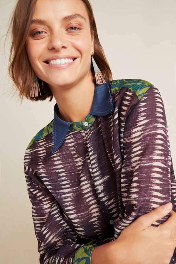 Simone Silk Buttondown | Anthropologie