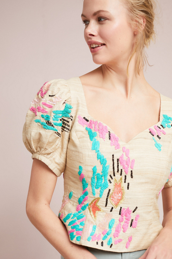 Tracy Reese Silk Garden Shell | Anthropologie