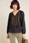 DOLAN Collection Astrid Embroidered Peasant Blouse | Anthropologie