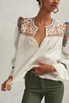 Floral Embroidered Blouse | Anthropologie