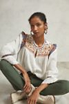 Floral Embroidered Blouse | Anthropologie