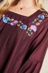 Helia Embroidered Swing Blouse | Anthropologie