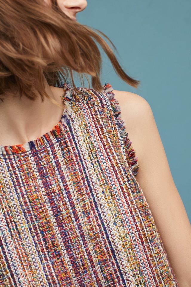 Sleeveless Tweed Blouse | Anthropologie