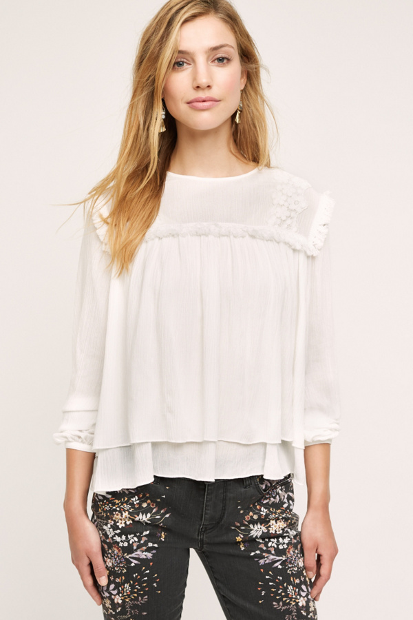 Celosia Tiered Blouse | Anthropologie