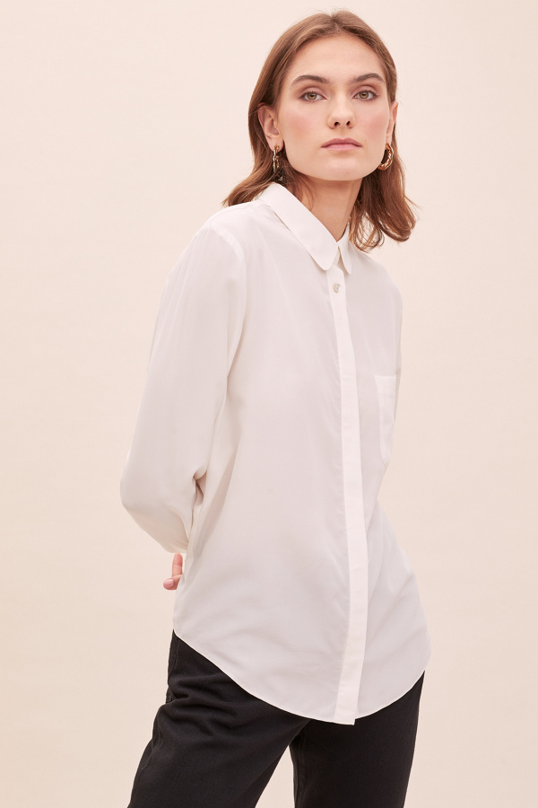 Loretta Premium Sandwashed Silk Shirt | Anthropologie UK