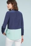 Silk Colorblock Blouse | Anthropologie