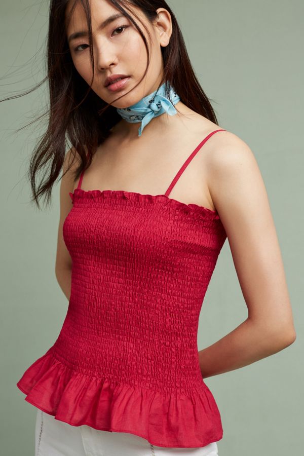 Smocked Peplum Cami | Anthropologie