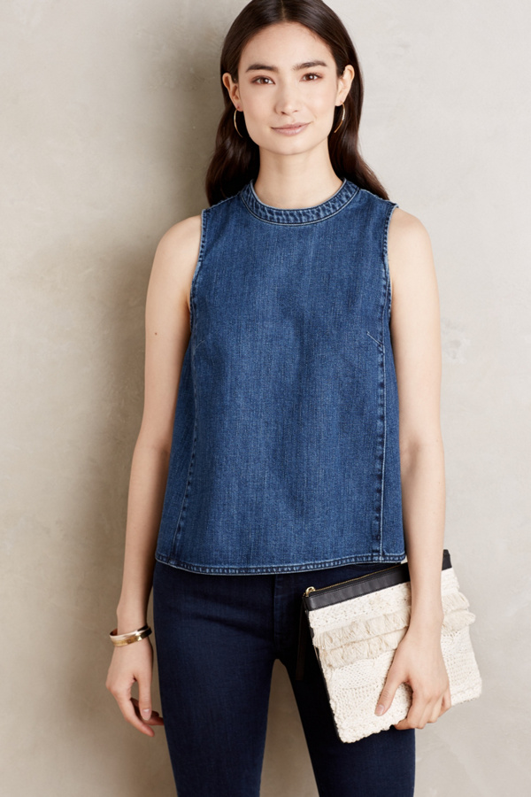 Denim Swing Tank | Anthropologie