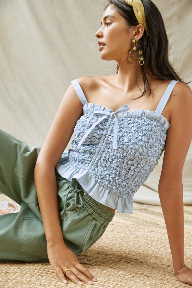 Textured Ruffled Tank | Anthropologie