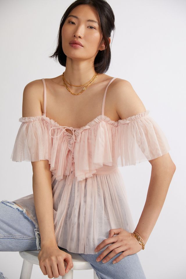 Tulle Off-The-Shoulder Tank | Anthropologie