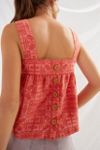 Embroidered Button-Back Tank | Anthropologie