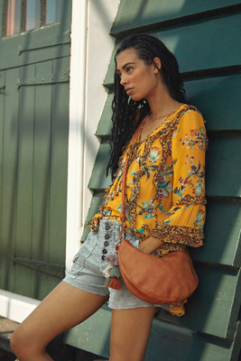 Breezy Sheer Tunic Blouse | Anthropologie