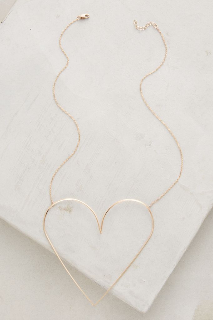 Gilded Heart Necklace | Anthropologie
