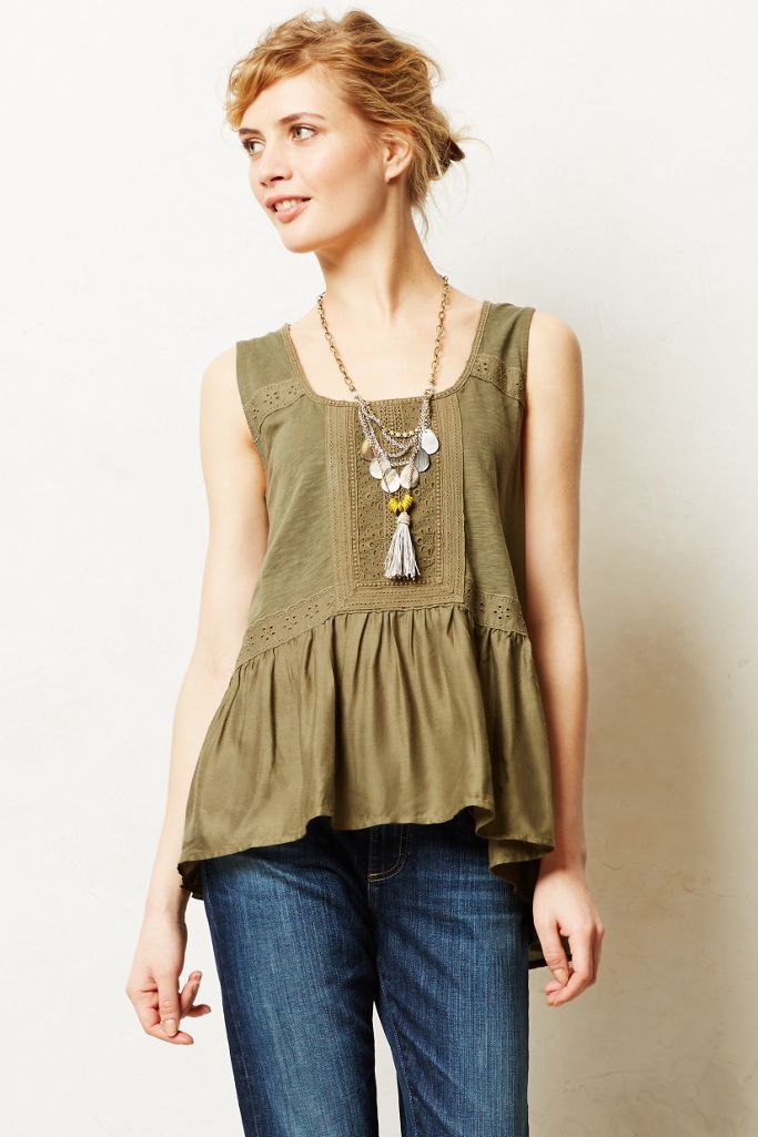 Lace Peplum Tank | Anthropologie