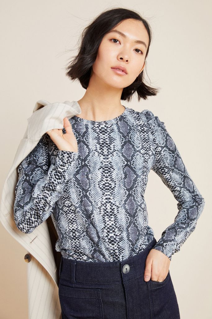 Skylar Snake-Printed Tee | Anthropologie