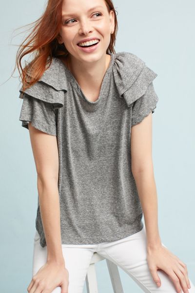 Current Elliott Ruffled Tee Anthropologie