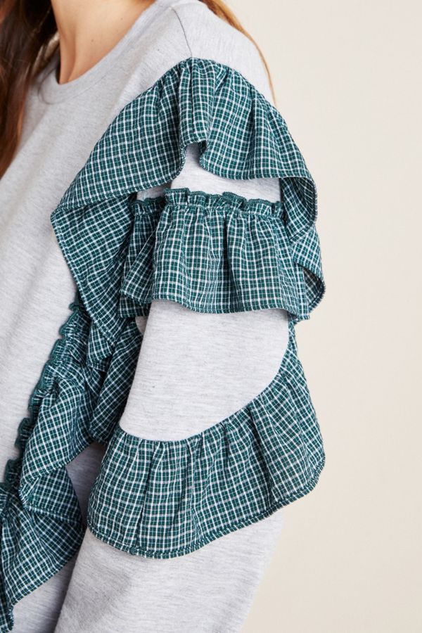 Heather Ruffled Sweatshirt | Anthropologie UK