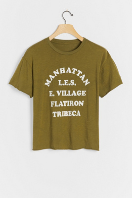 Downtown Manhattan Cropped Graphic Tee | Anthropologie