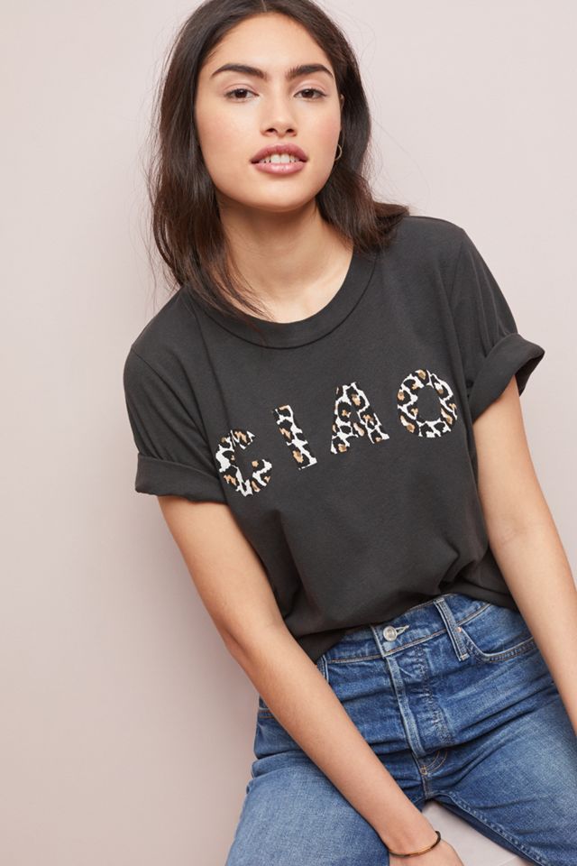 Sol Angeles Leopard Ciao Graphic Tee | Anthropologie
